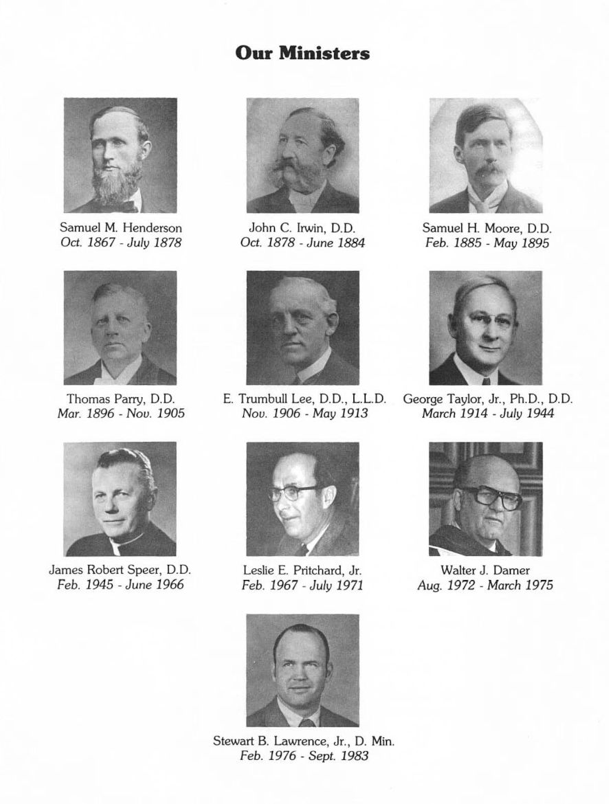 First Presbyterian Church of Wilkinsburg: Ministers
